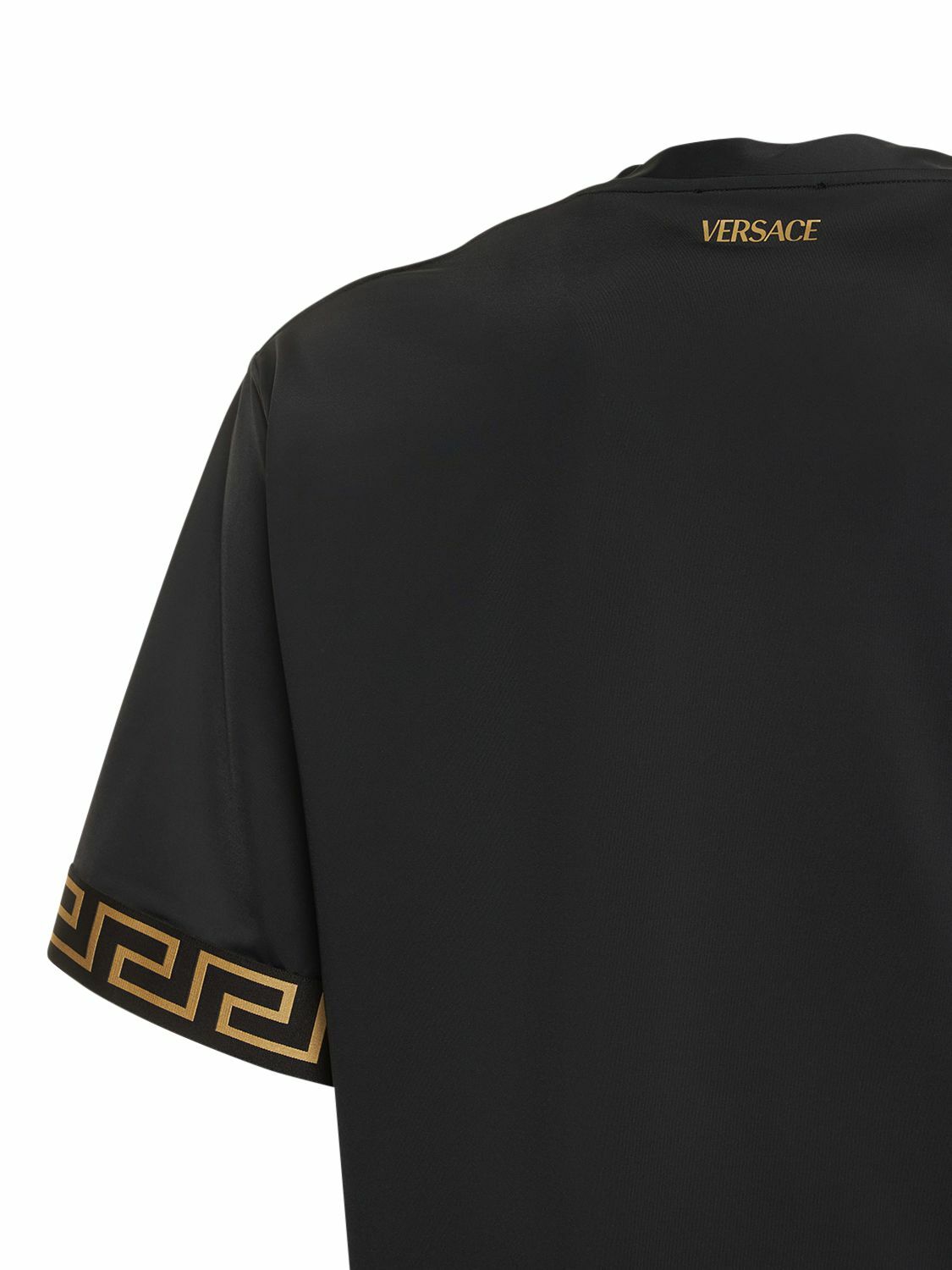 VERSACE Greca & Logo Stretch Tech T-shirt Versace
