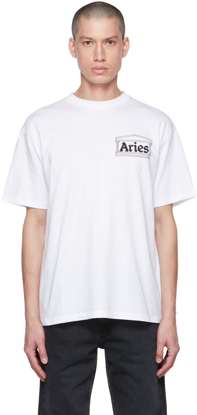 Aries White Temple T-Shirt ARIES
