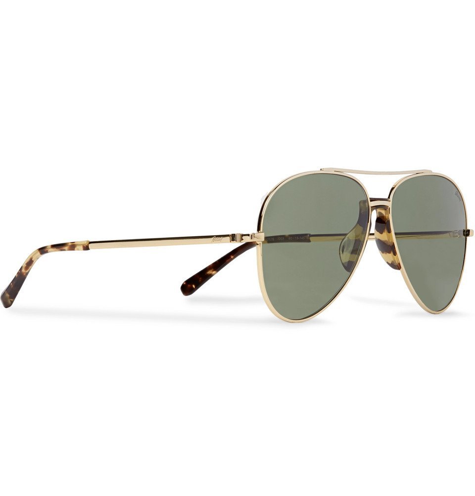 Brioni - Aviator-Style Tortoiseshell Acetate-Trimmed Gold-Tone ...