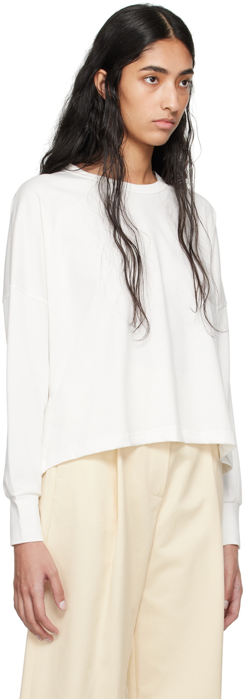 Studio Nicholson White Loop Long Sleeve T-Shirt Studio Nicholson