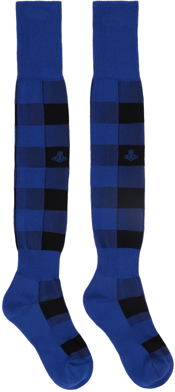 Vivienne Westwood Blue & Black Check Socks Vivienne Westwood
