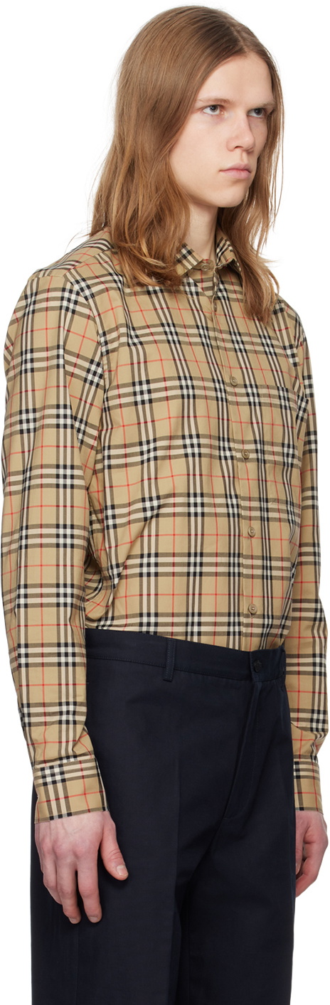 Burberry Beige Check Shirt Burberry