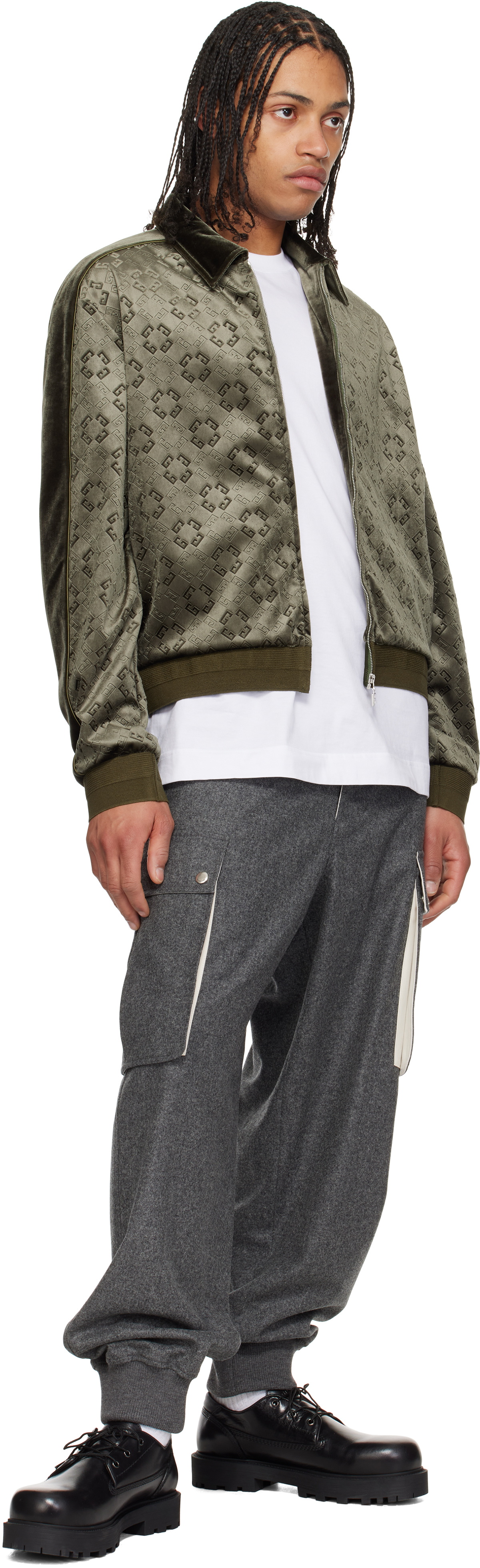 Givenchy Green Monogram 72 Velvet Track Jacket Givenchy