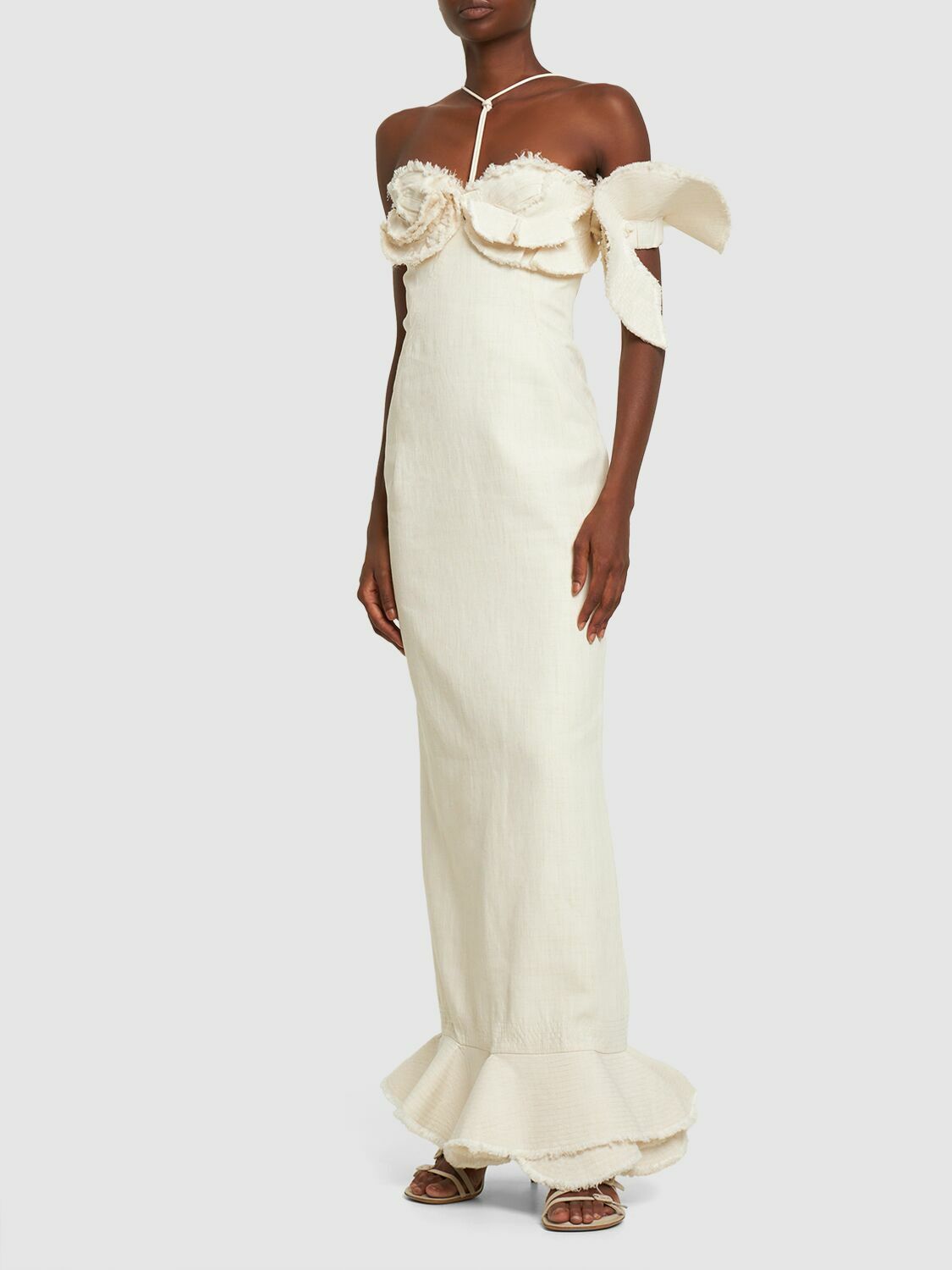 JACQUEMUS - La Robe Artichaut Crepe Long Dress Jacquemus