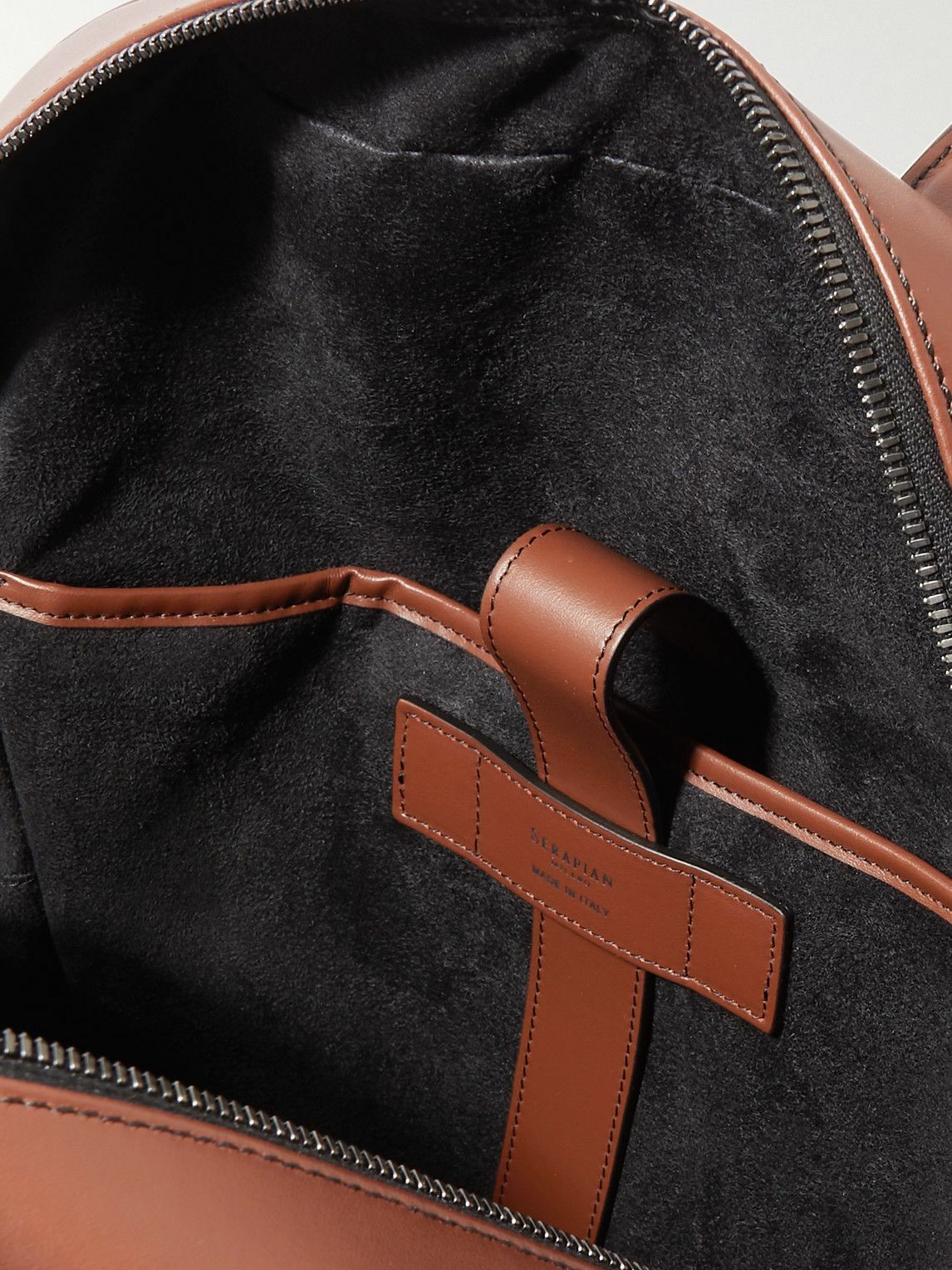 Serapian - Stepan 72 Leather-Trimmed Coated-Canvas Backpack Serapian
