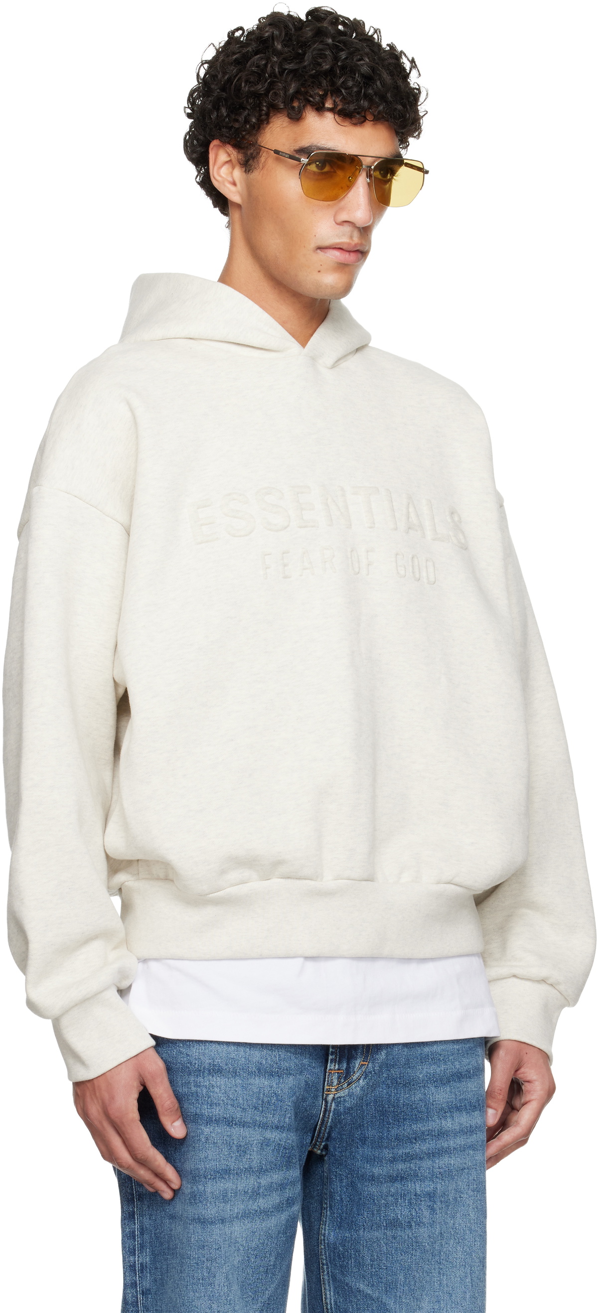 Fear of God ESSENTIALS Off-White Holiday Embossed 'Essentials' Classic ...