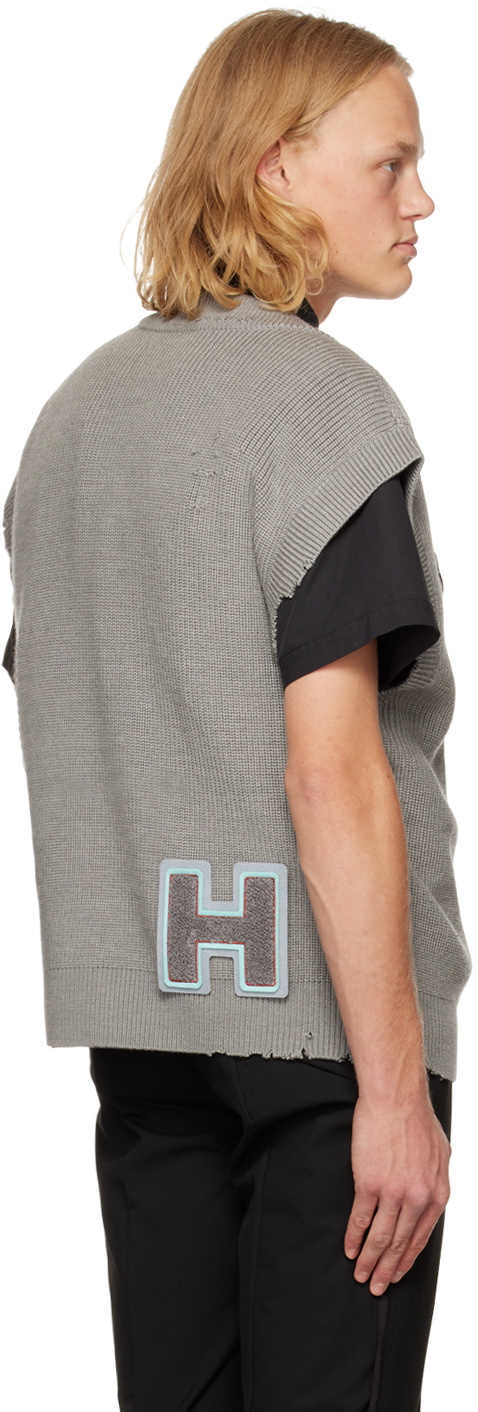 C2H4 Gray Distressed Vest C2H4