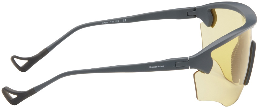 District Vision Gray & Yellow 'Junya' Racer Sunglasses District Vision