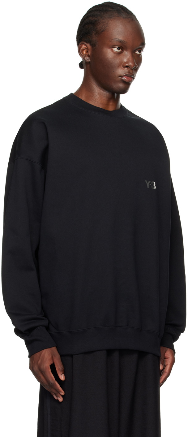 Y-3 Black Bonded-Logo Sweatshirt Y-3
