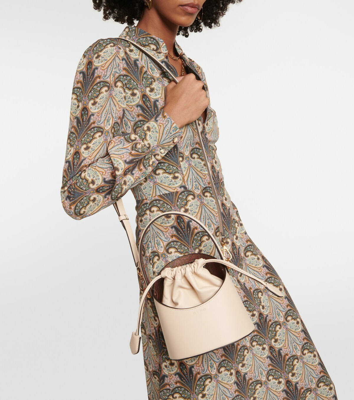 Etro Saturno Mini leather bucket bag Etro