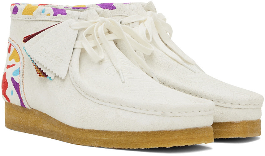 Clarks Originals White Wallabee Boots Clarks Originals