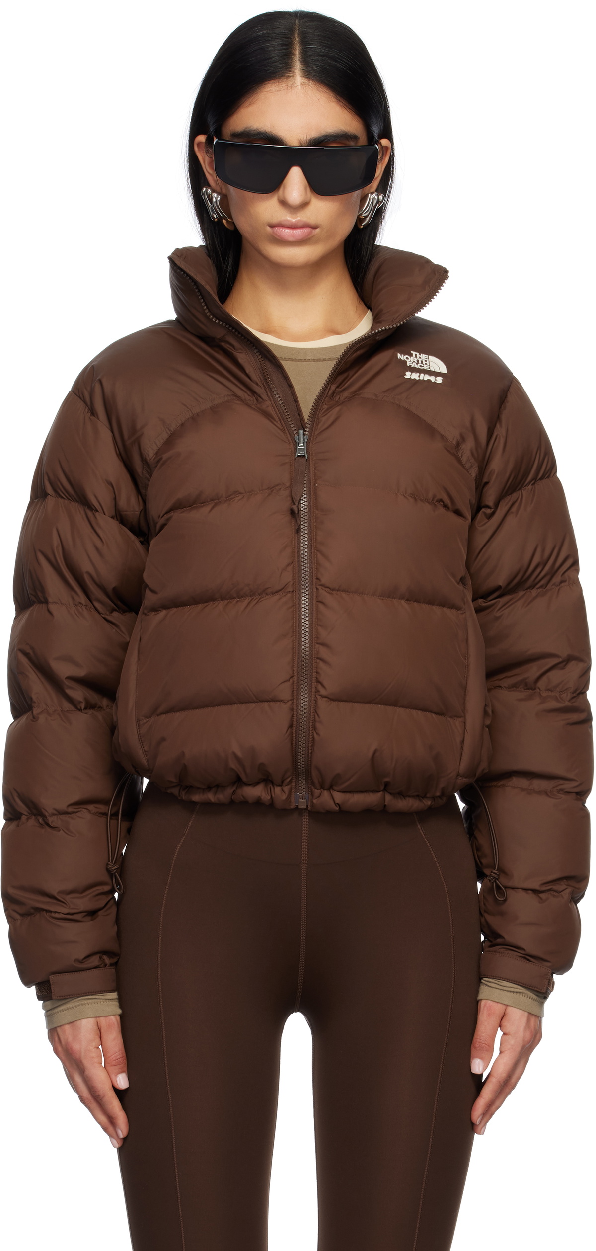 SKIMS SSENSE Exclusive The North Face Edition Retro Nuptse Down Jacket ...