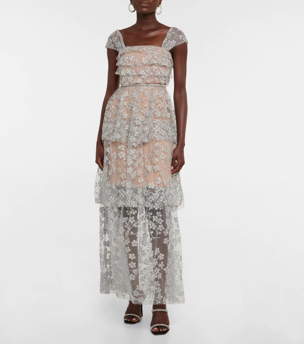 Self-Portrait Embroidered embellished maxi dress Self-Portrait