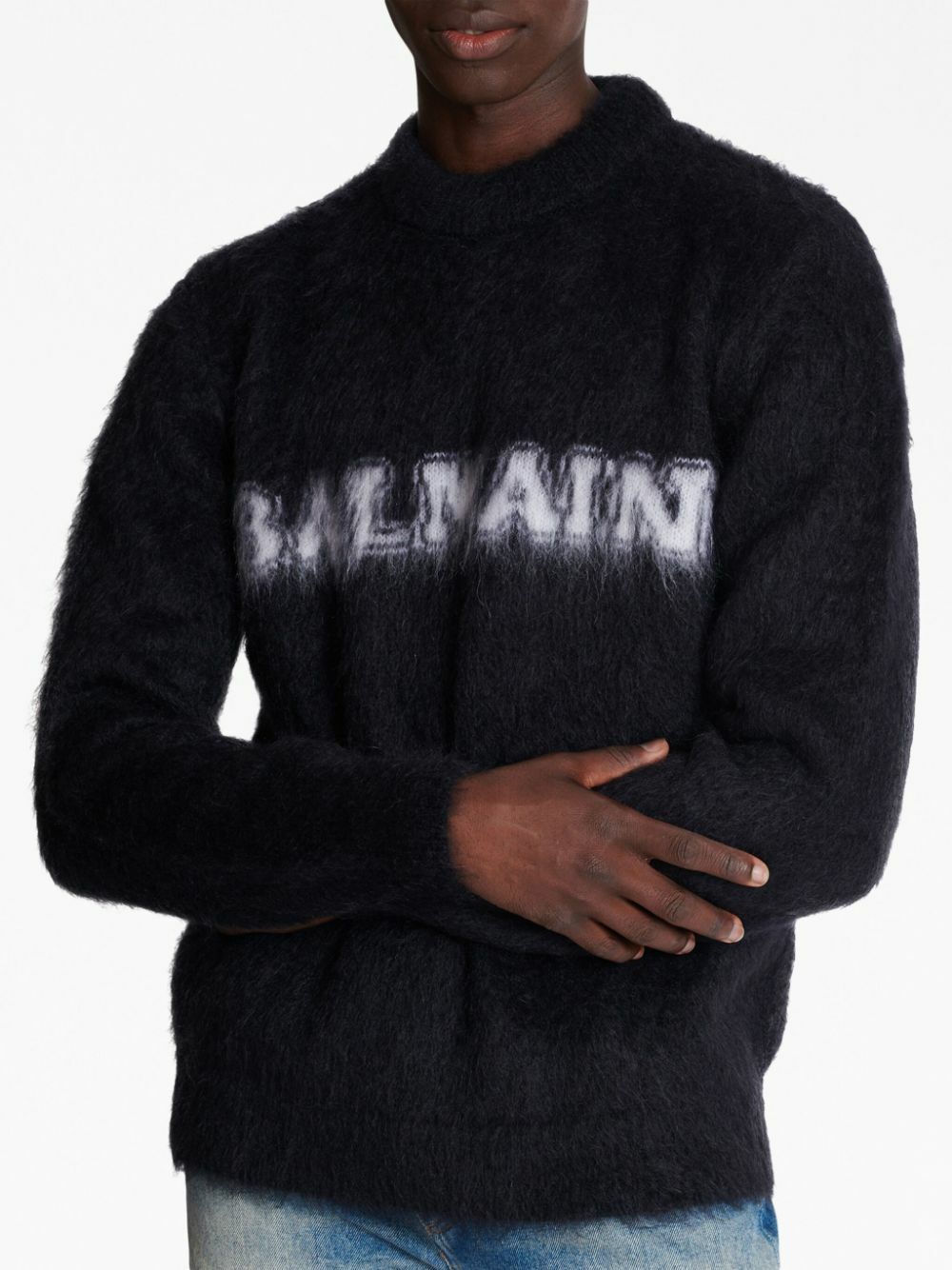 BALMAIN - Wool Sweater With Logo Balmain