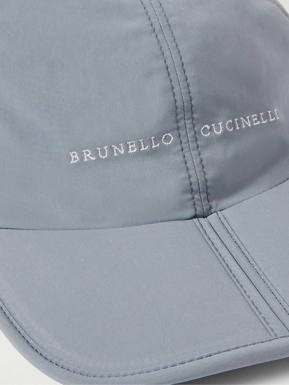 Brunello Cucinelli - Logo-Embroidered Shell Baseball Cap - Blue ...