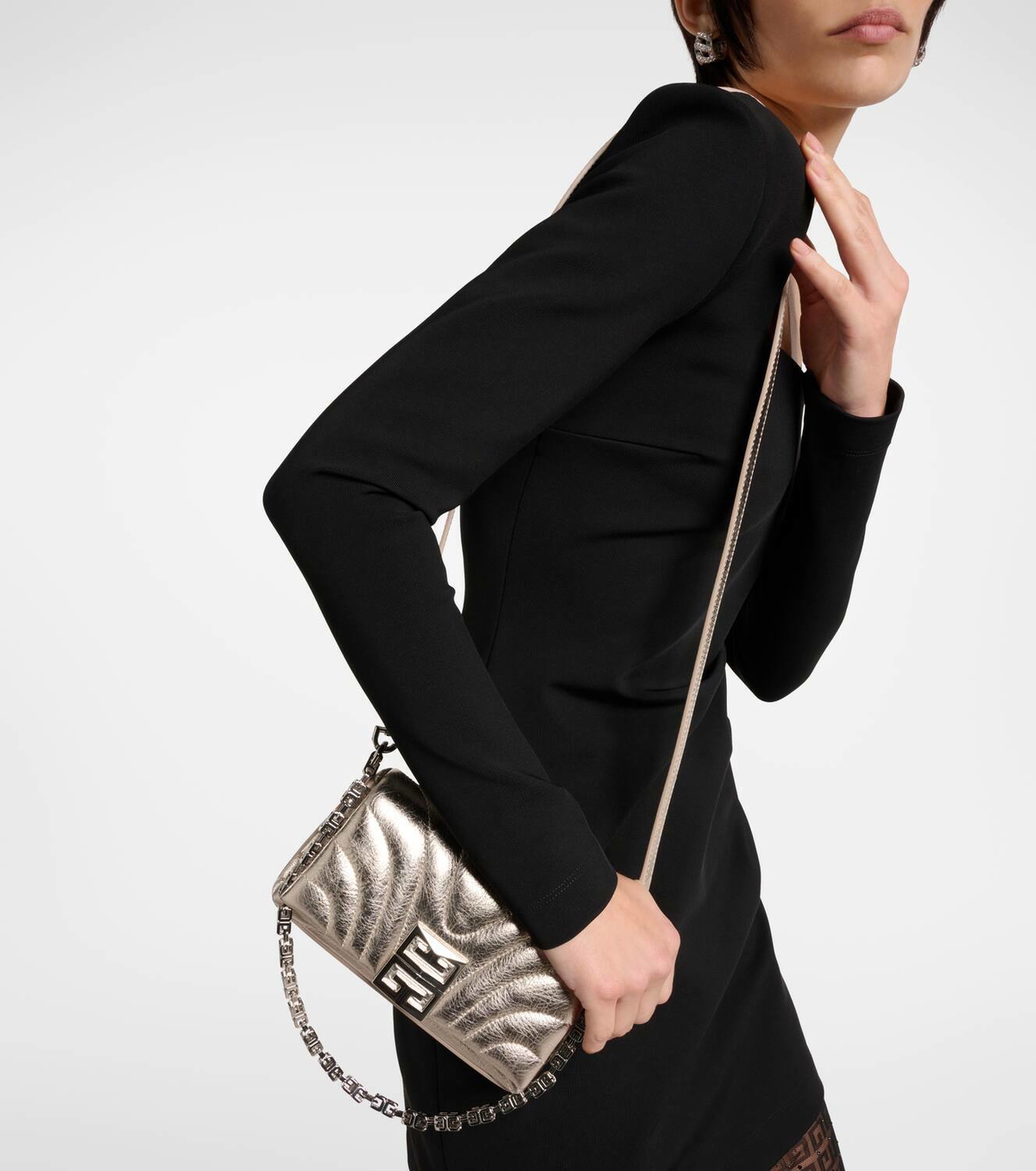Givenchy 4G Micro metallic leather shoulder bag Givenchy