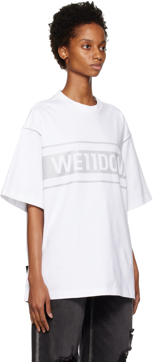 We11done White Reflective T-Shirt We11done