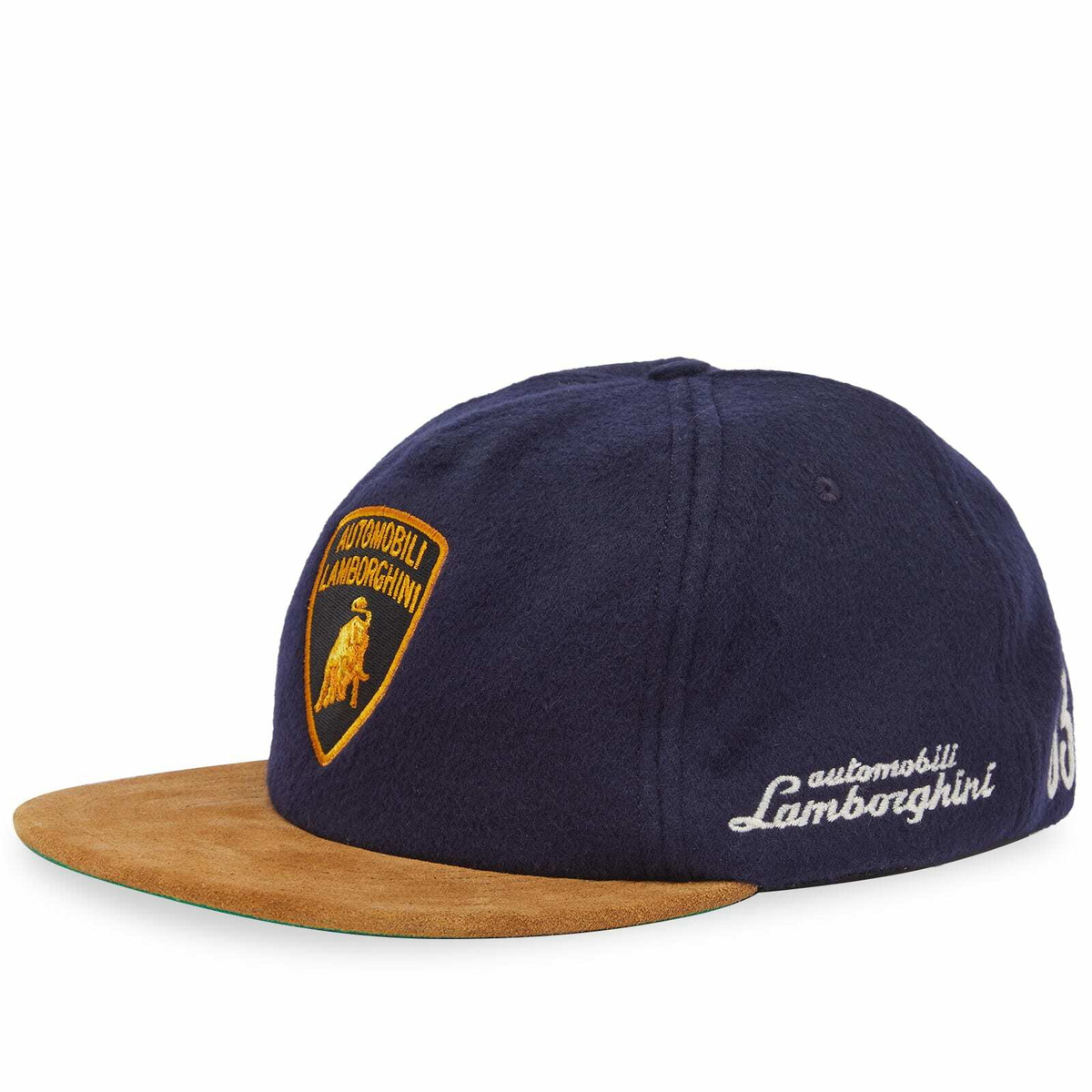 Rhude Men's Lamborghini 63 Cap in Navy/Brown Rhude