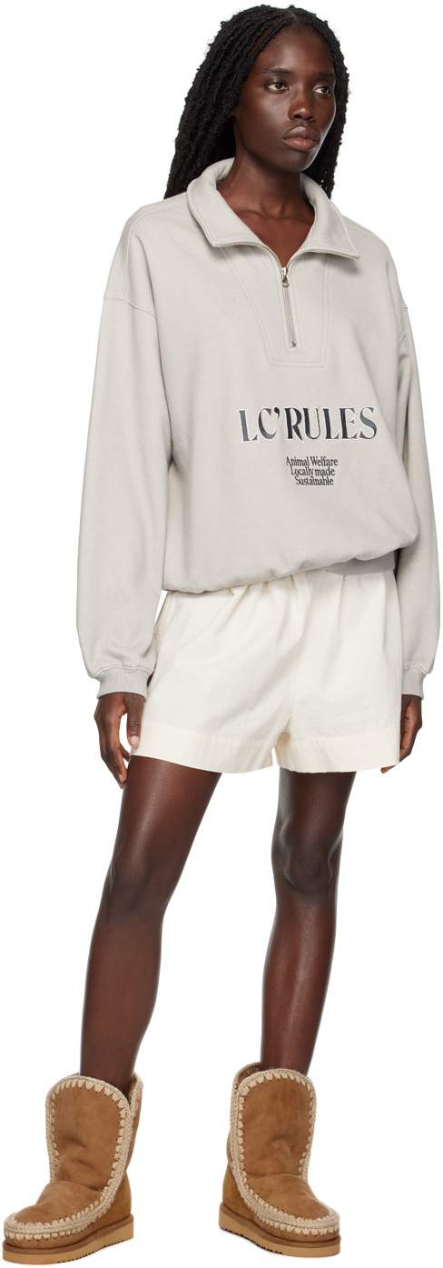 LOW CLASSIC Gray Half-Zip Sweater Low Classic