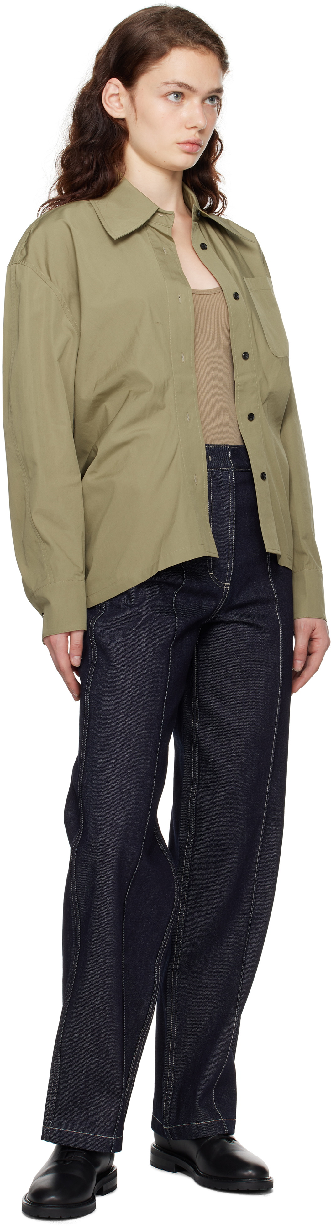 CO Navy Pinched Seam Jeans CO
