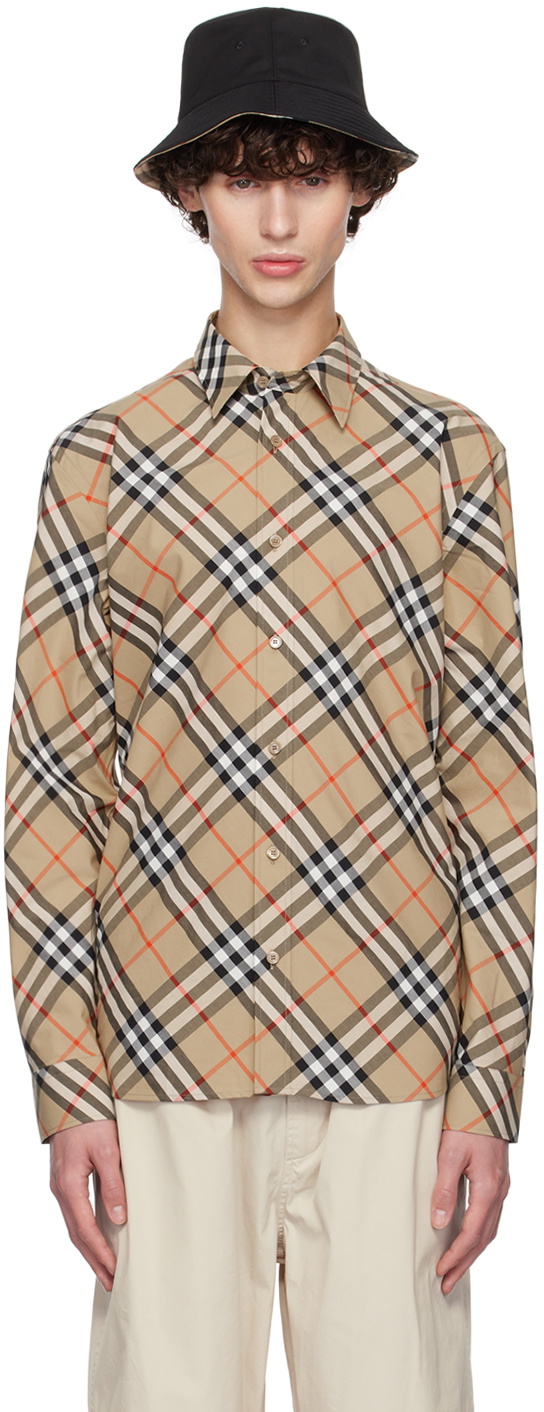 Burberry Beige Check Shirt Burberry