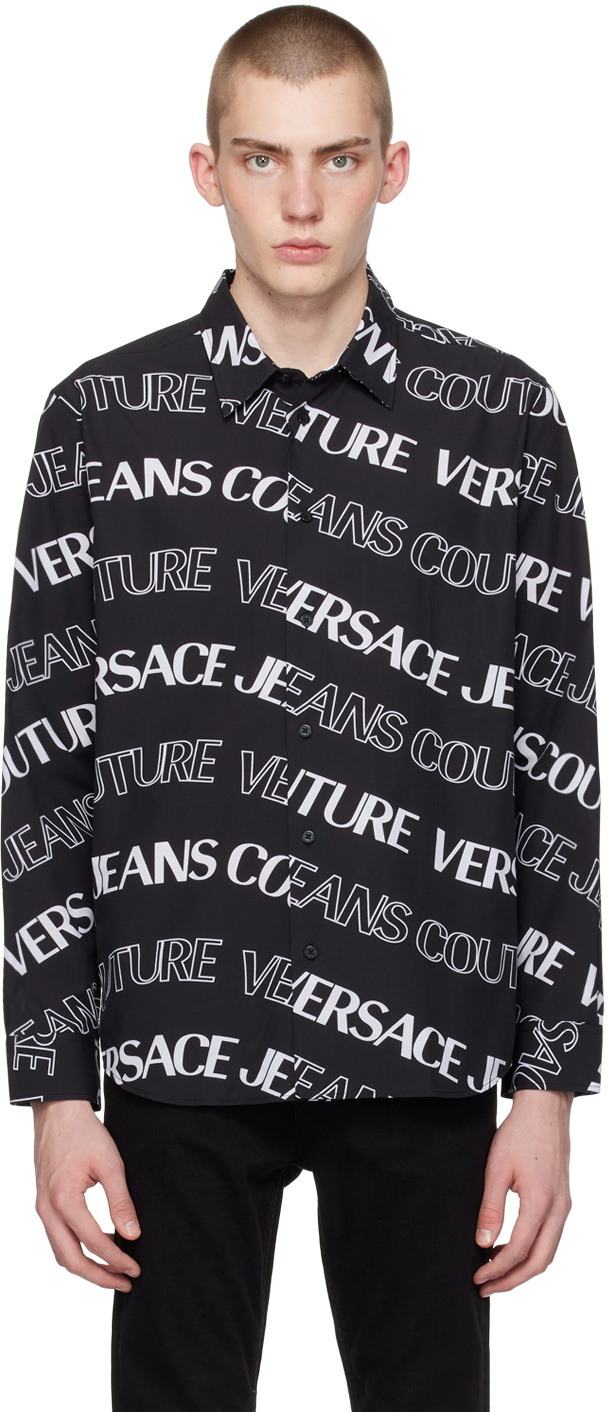 Versace Jeans Couture Black Logowave Shirt Versace