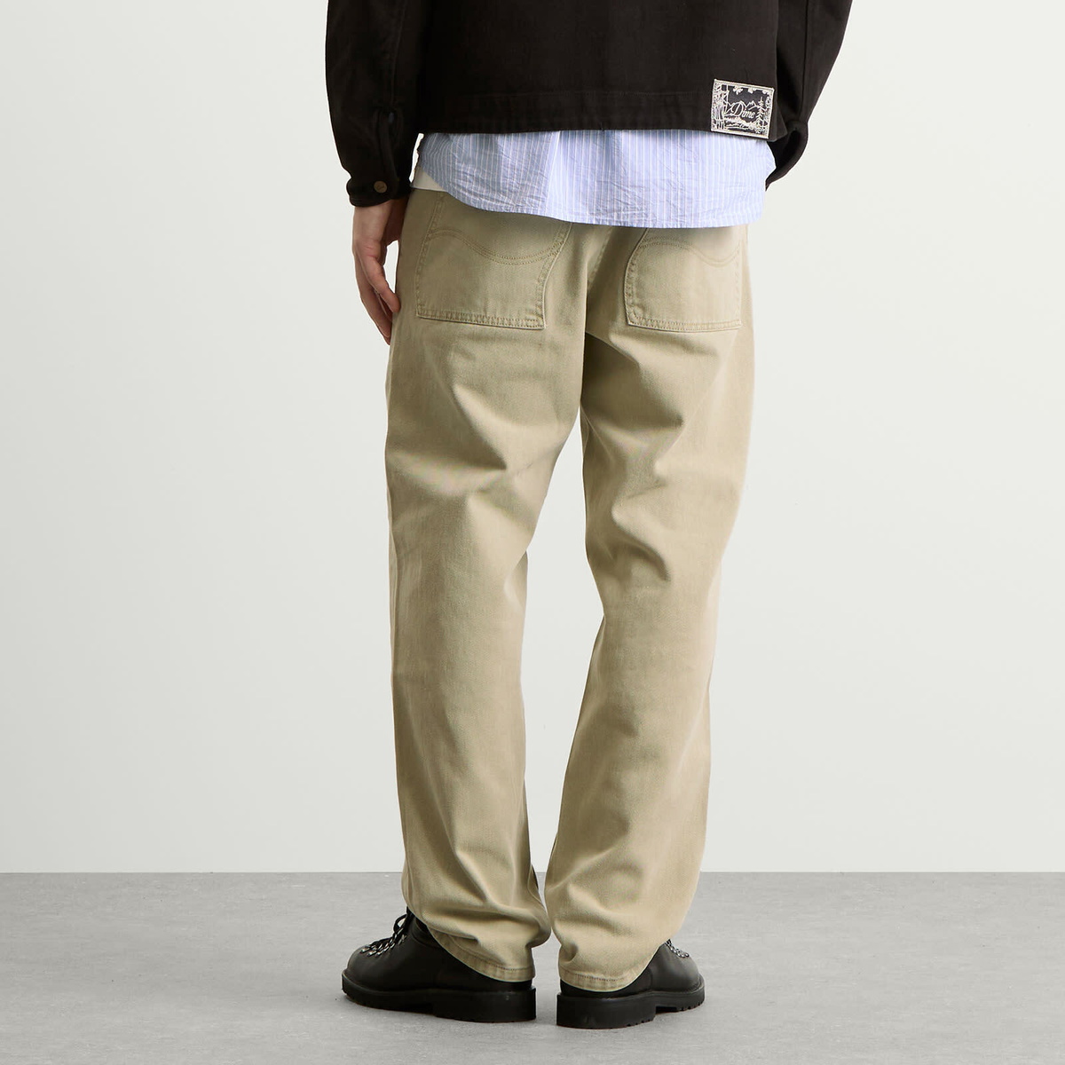 Dime Men's Classic Relaxed Denim Pants in Khaki Dime
