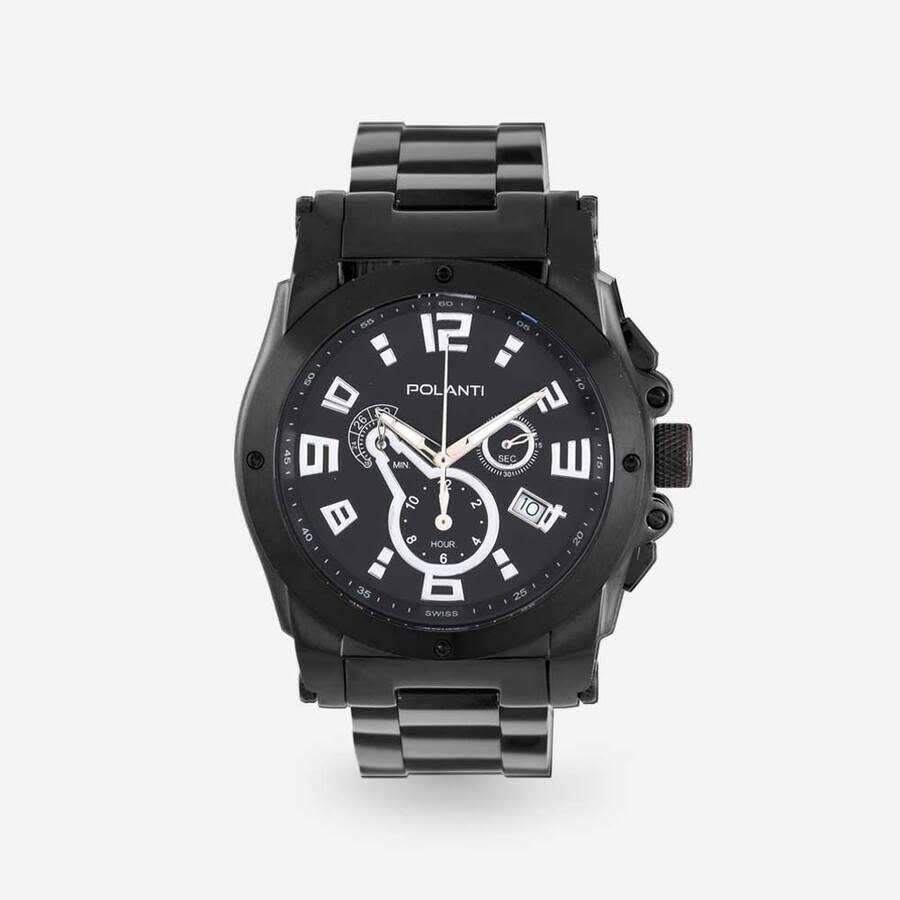 Polanti Zone Chronograph Black Dial Mens Watch PLZ-2800BK Polanti