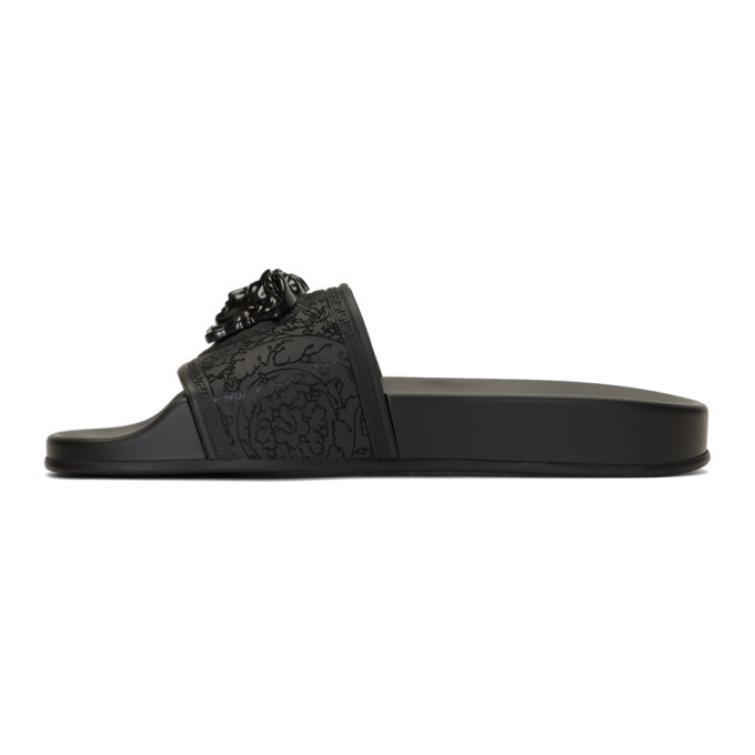 Versace Black Medusa Slides Versace