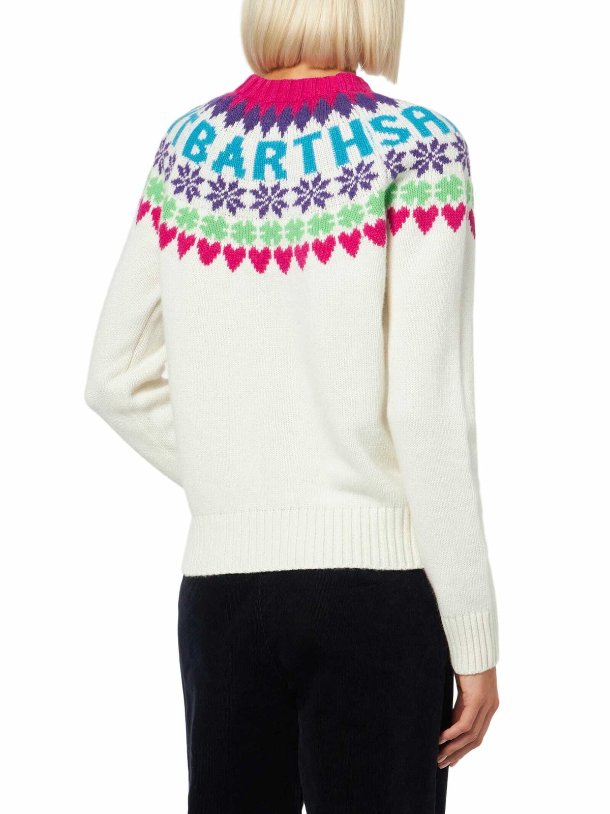 MC2 Saint Barth Woman White Sweater New Queen With Fair Isle Jacquard ...