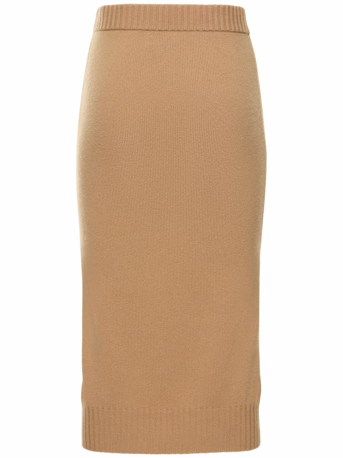 MAX MARA - Lvr Exclusive Wool Blend Knit Midi Skirt Max Mara