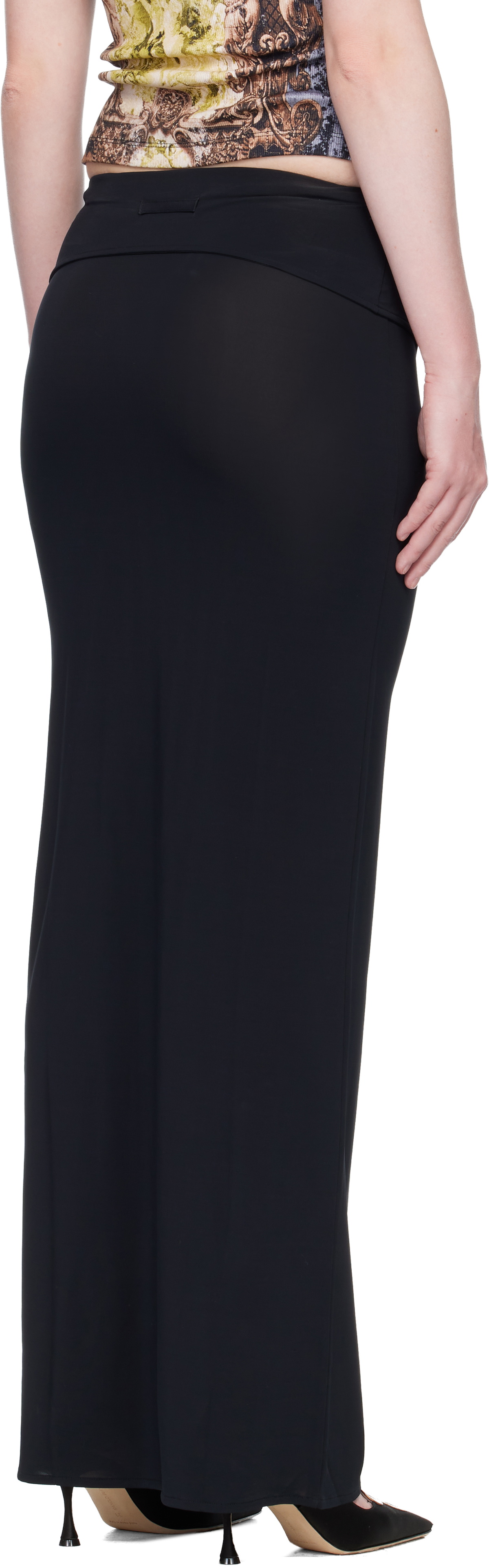 Jean Paul Gaultier Navy 'The Long Garter' Maxi Skirt Jean Paul Gaultier