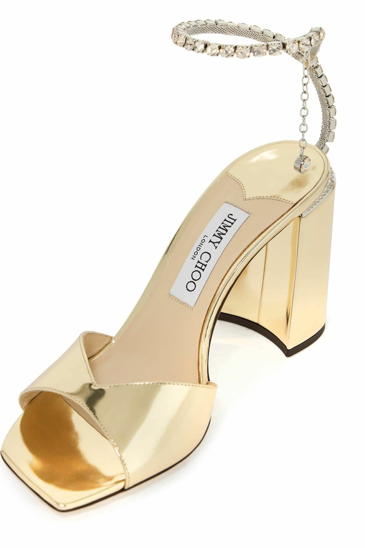 JIMMY CHOO saeda 85 sand Metallic Jimmy Choo