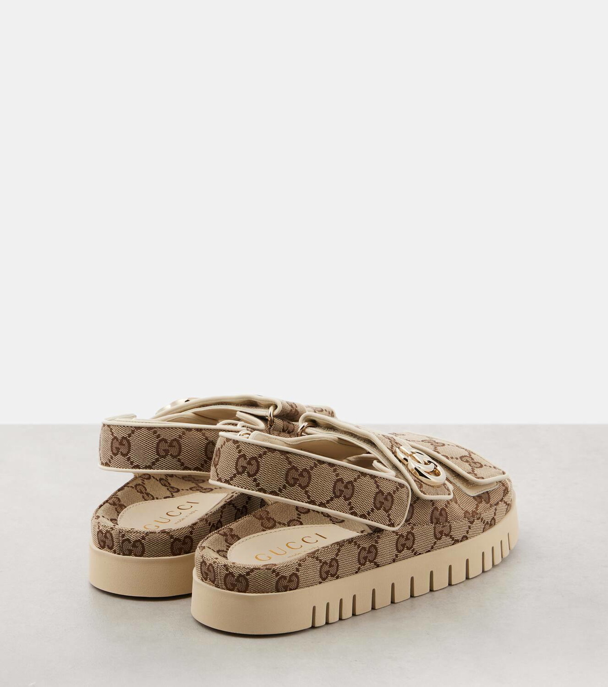 Gucci New Marmont GG leather-trimmed sandals Gucci