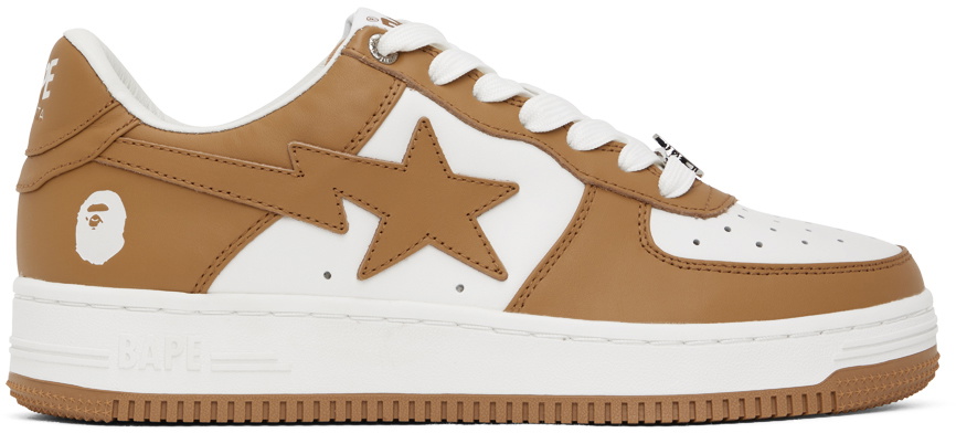 BAPE Brown & White Sta #4 Sneakers A Bathing Ape