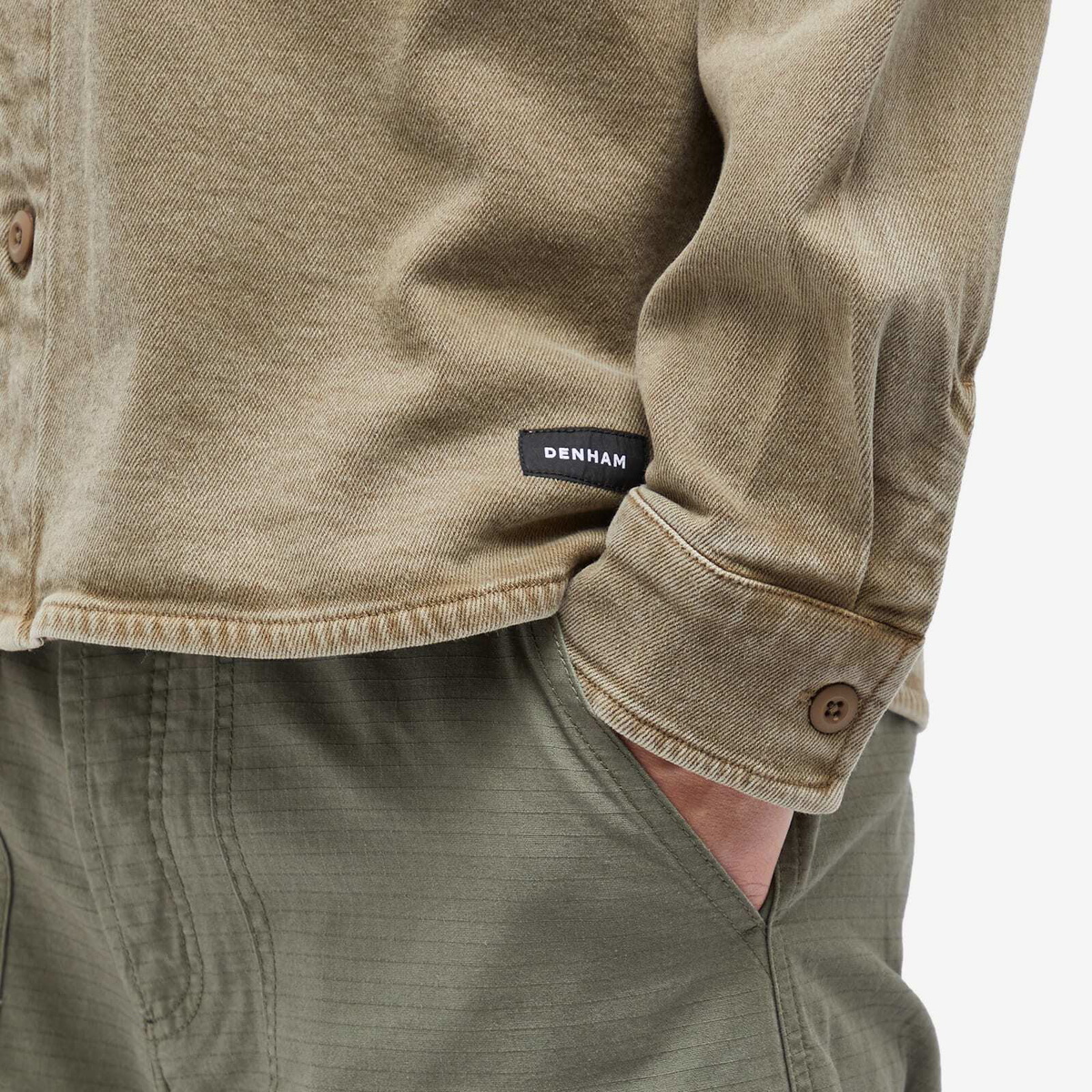 Denham Men's Burton Flap Overshirt in Fallen Rock Denham