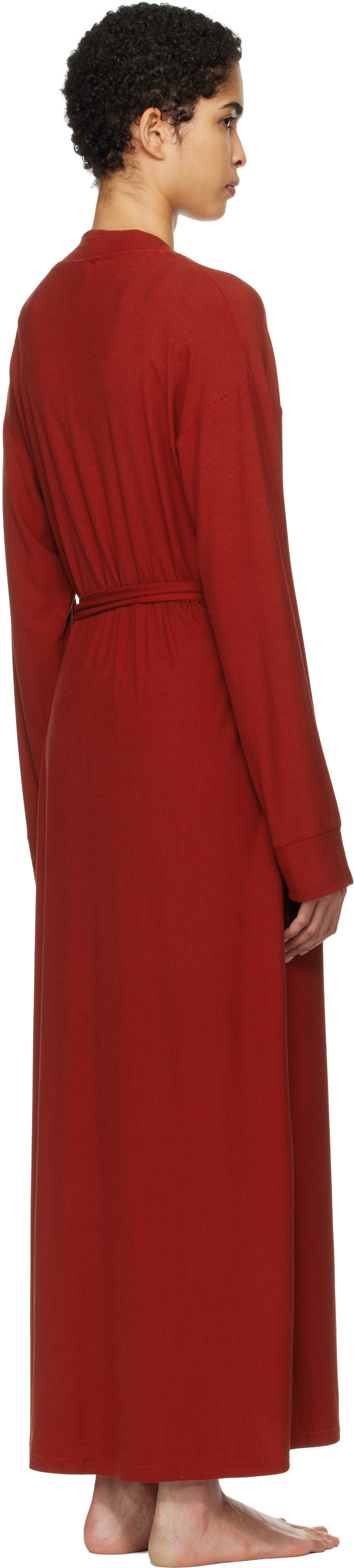 SKIMS Red Soft Lounge Long Robe SKIMS