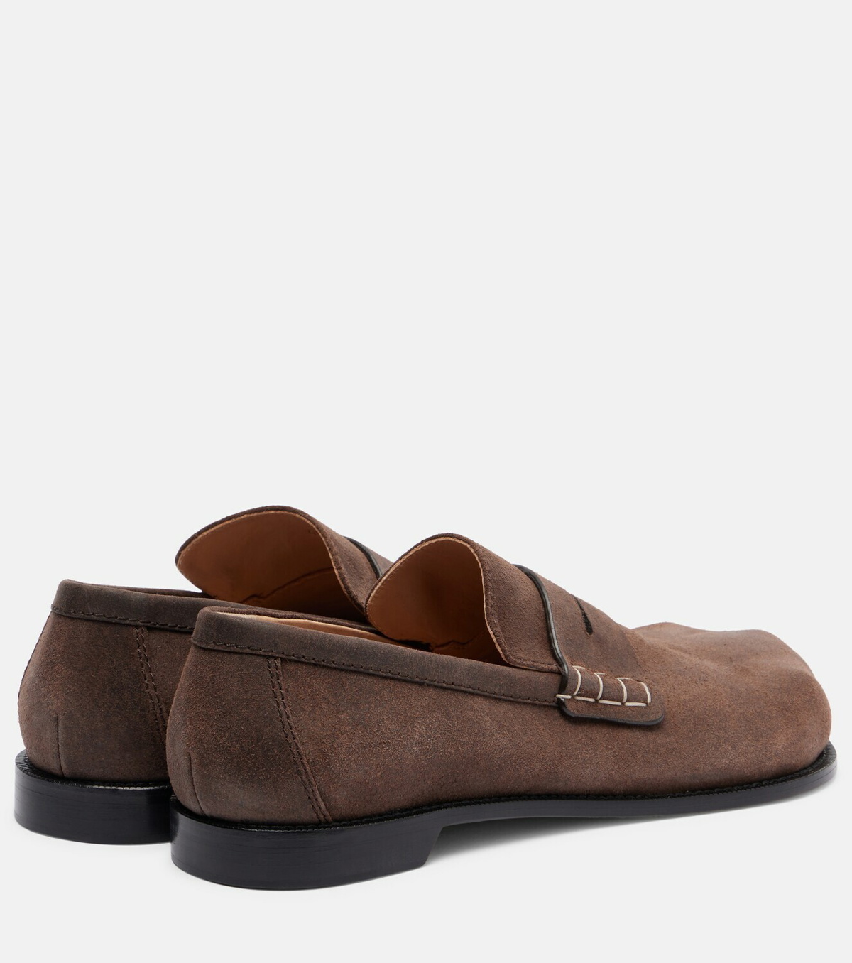 JW Anderson Paw suede penny loafers JW Anderson