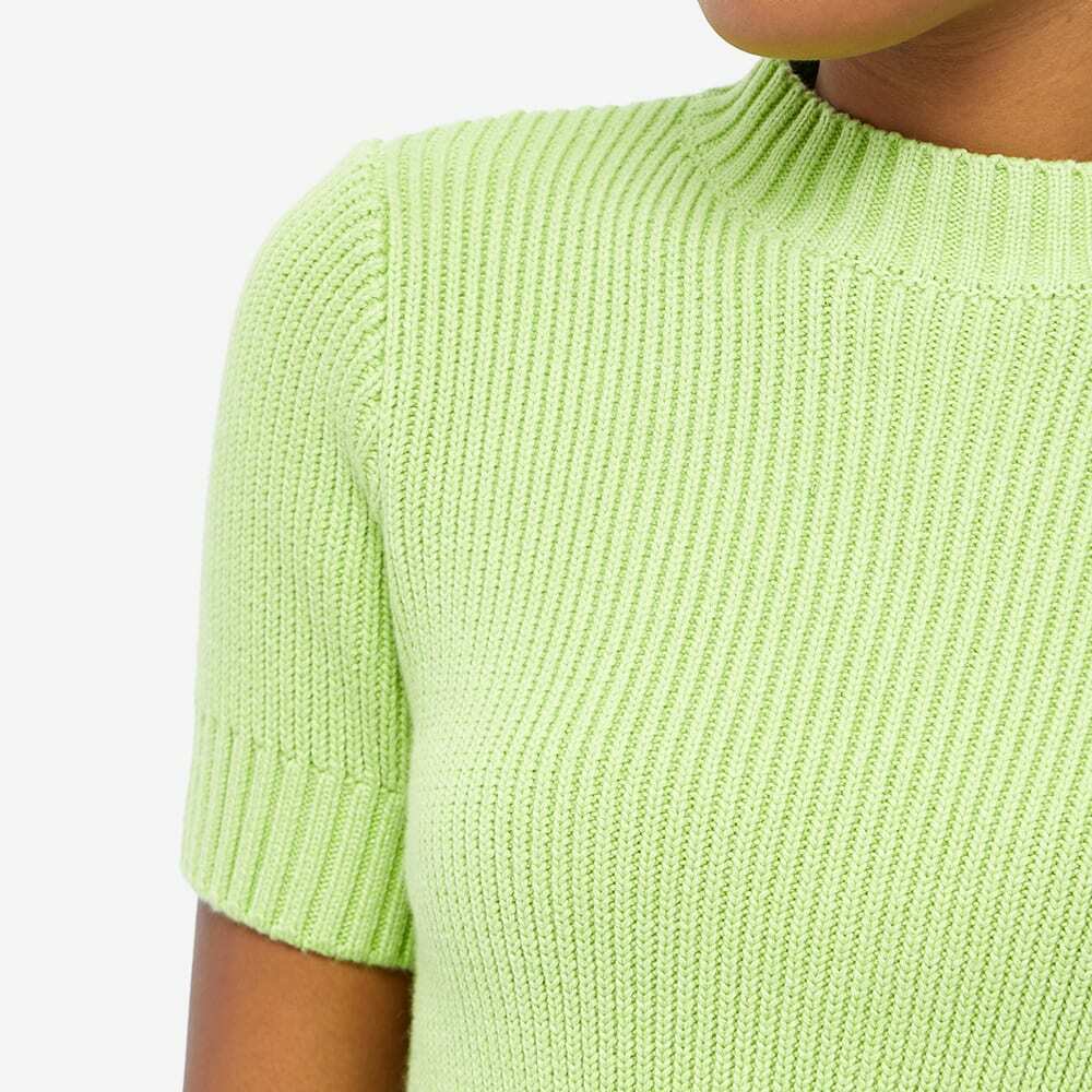 KITRI Women's Eden Knitted T-Shirt in Green KITRI