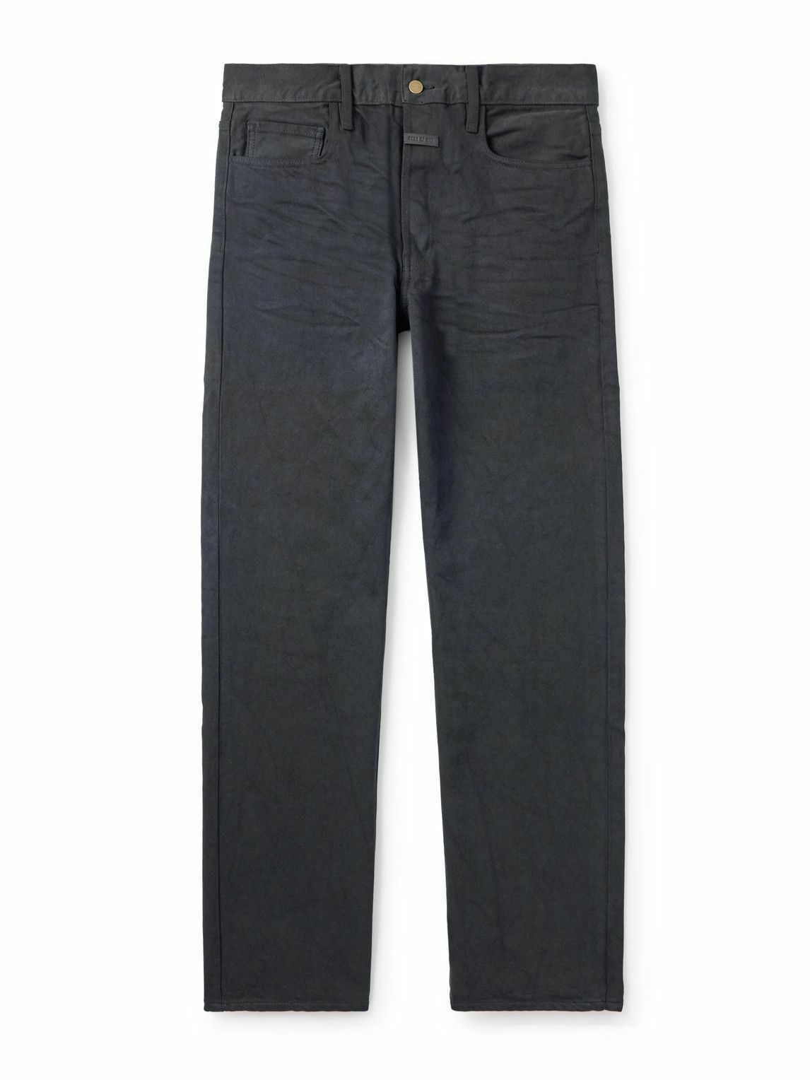 Fear of God - Straight-Leg Logo-Appliquéd Jeans - Black Fear Of God