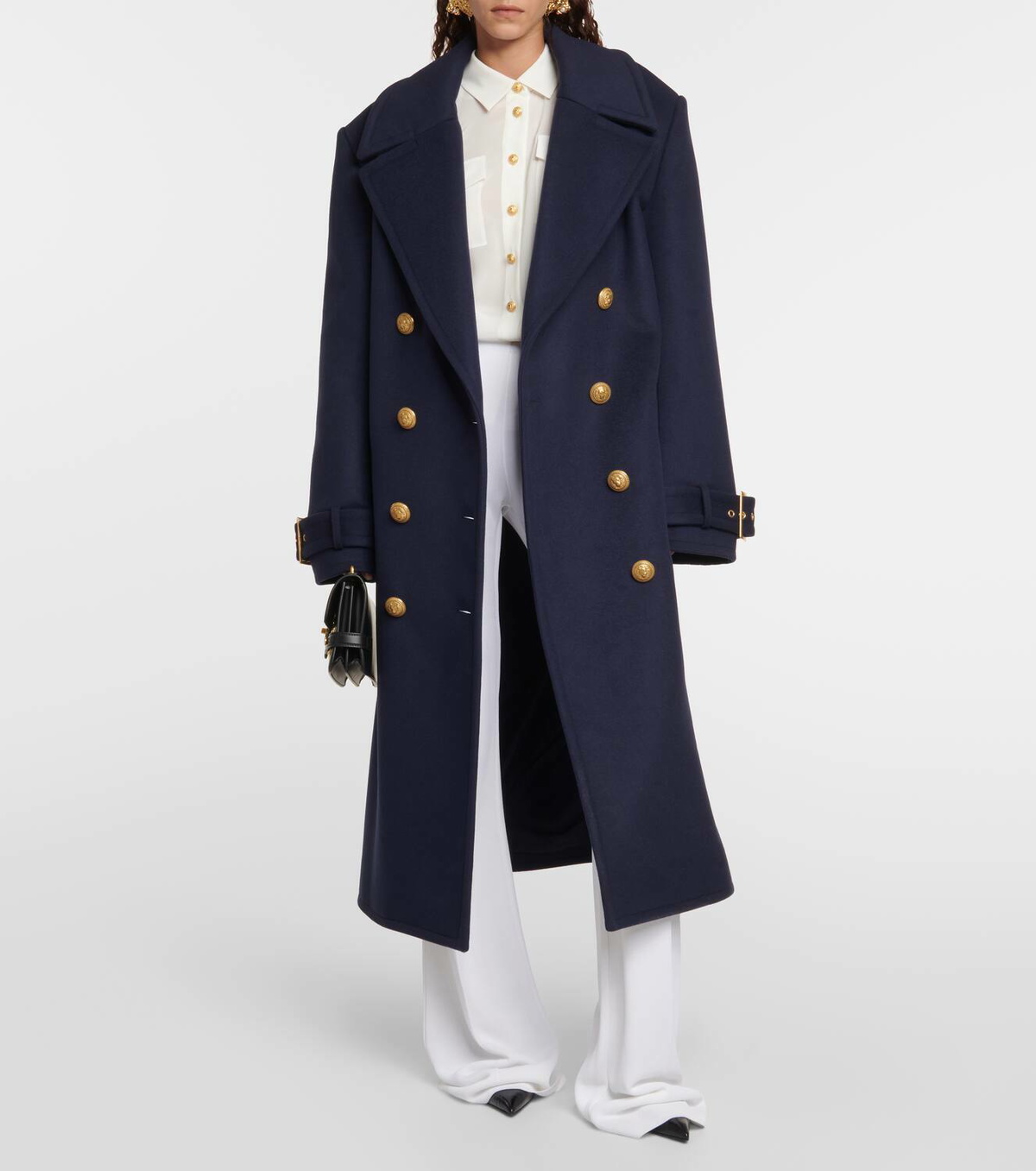 Balmain Double-breasted virgin wool coat Balmain