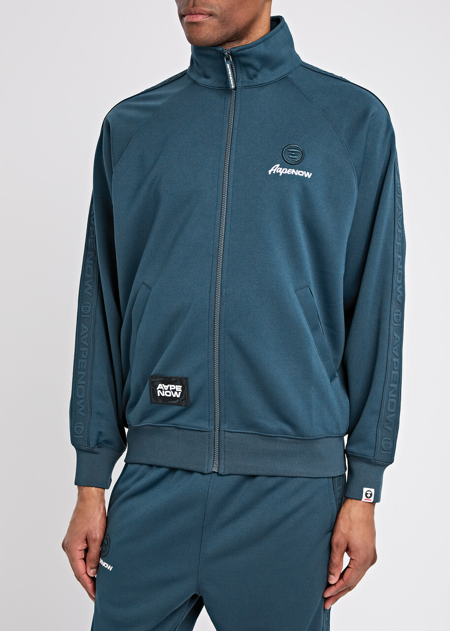 Aape Logo-jacquard Jersey Track Jacket Blue AAPE by A Bathing Ape