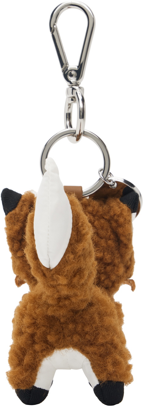 Maison Kitsuné Brown Small Fox Keychain Maison Kitsune
