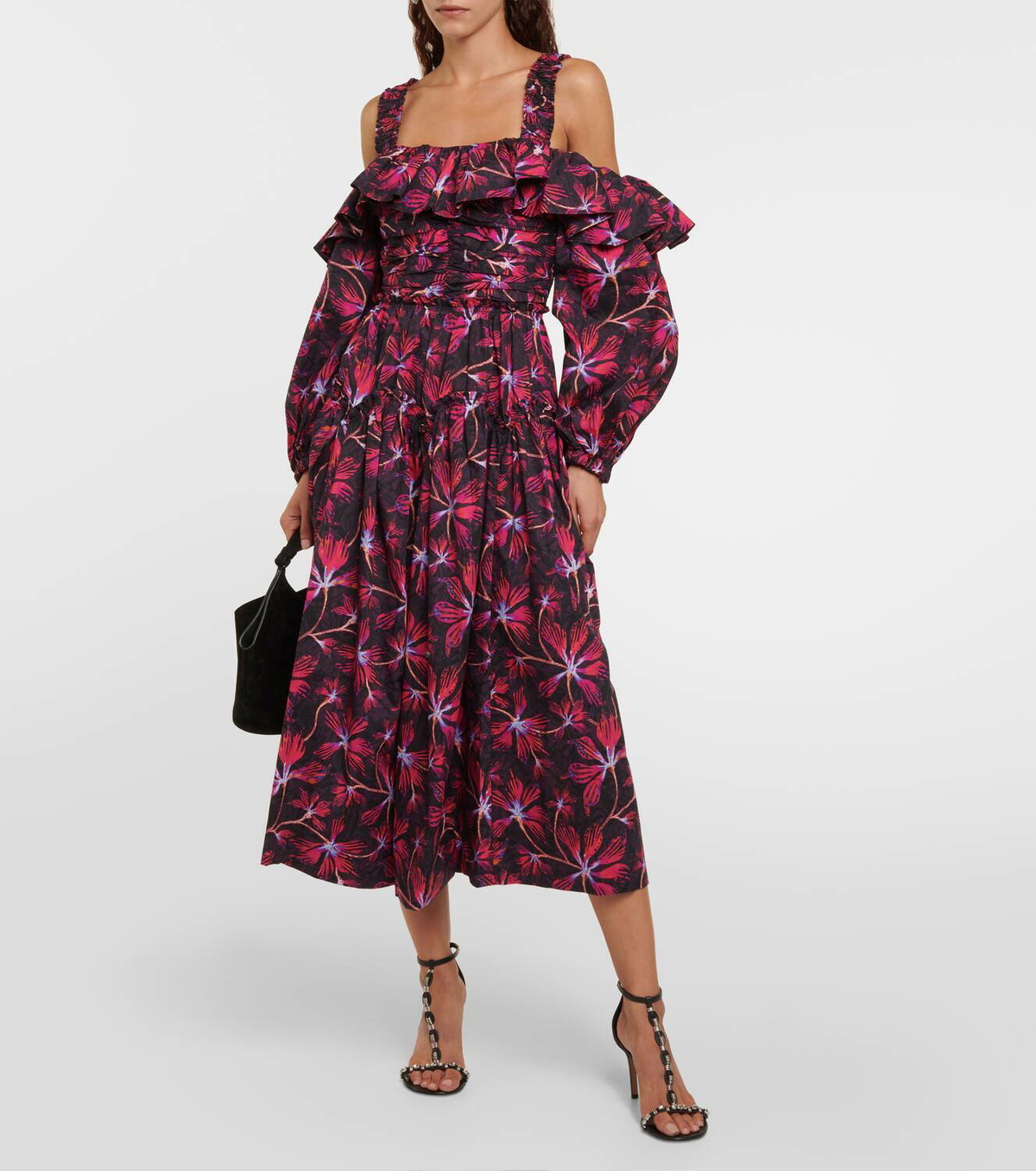 Ulla Johnson Caprice floral cotton poplin midi dress Ulla Johnson