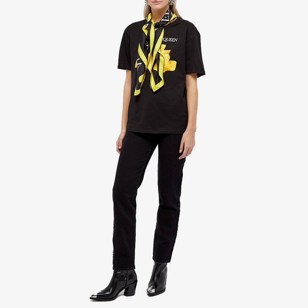 Alexander McQueen Women's Skeleton Mushroom Scarf in Black/Yellow ...
