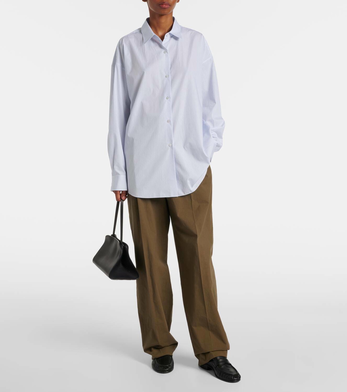 The Row Caster striped cotton poplin shirt The Row