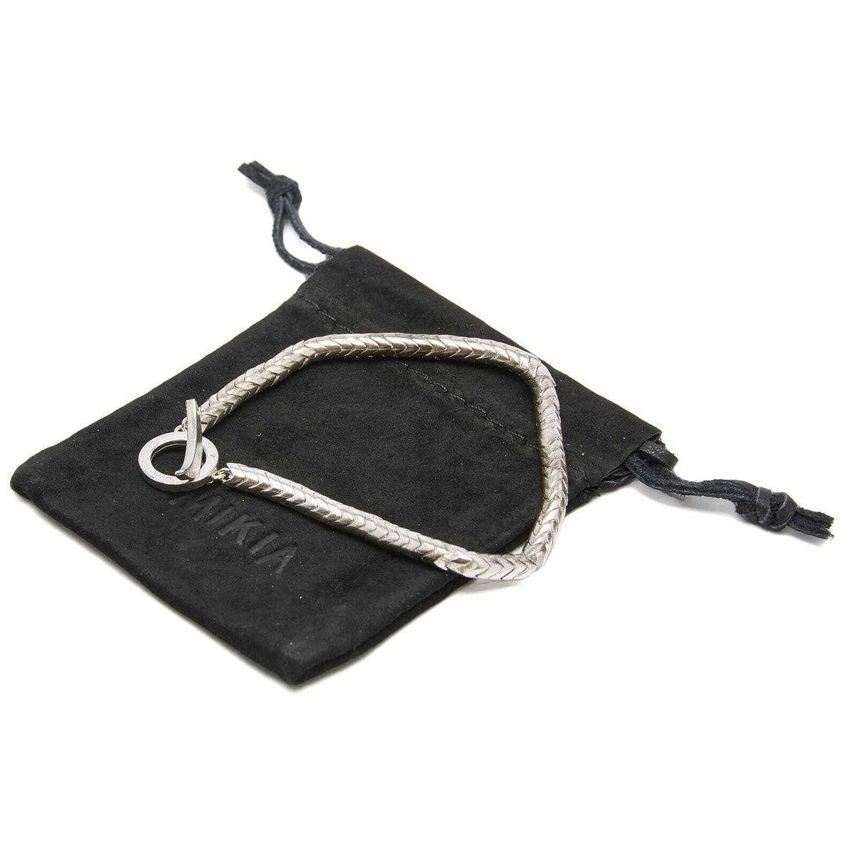 Mikia Men's Snake Bracelet in Silver Mikia