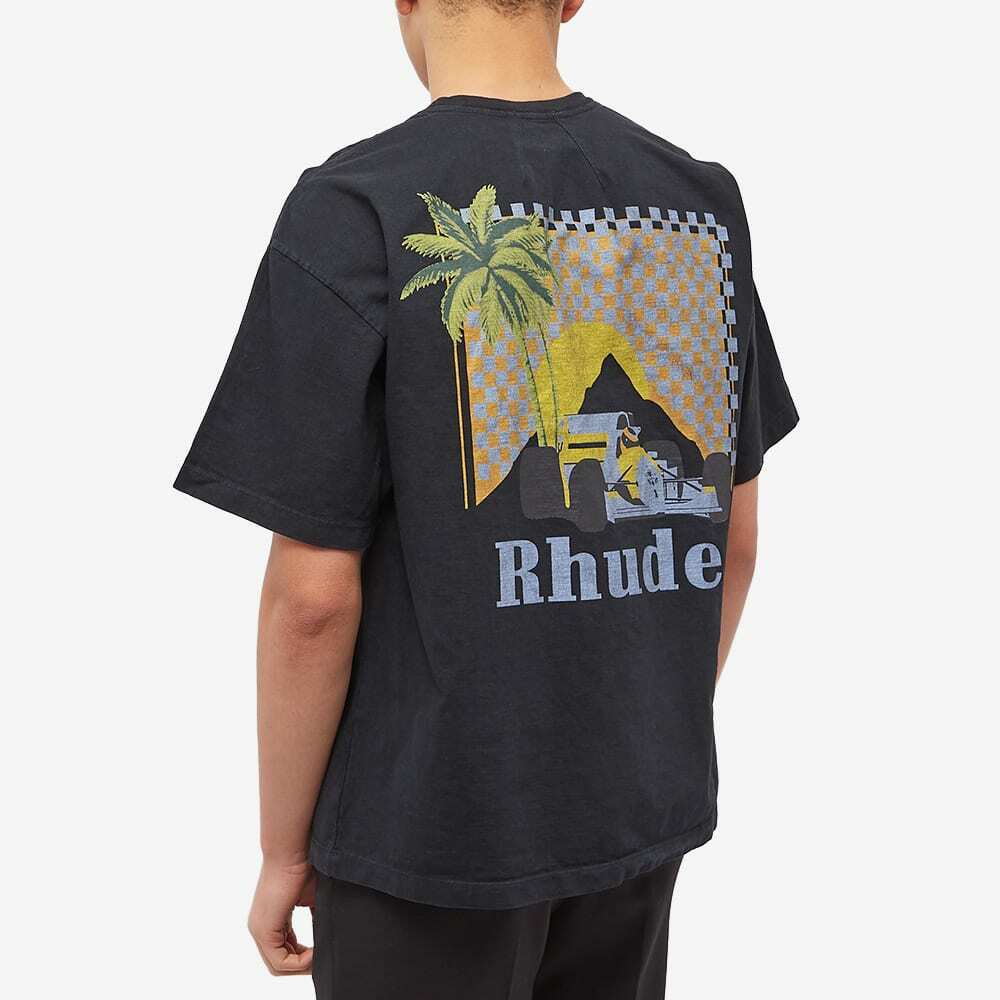 Rhude Men's Moonlight Tropics Logo T-Shirt in Vtg Black Rhude