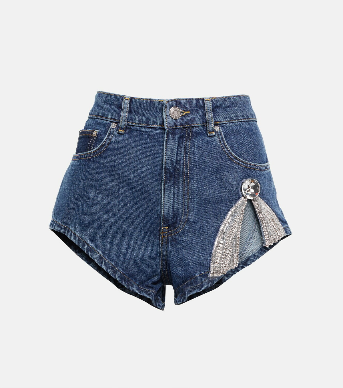 Area - Embellished denim shorts AREA