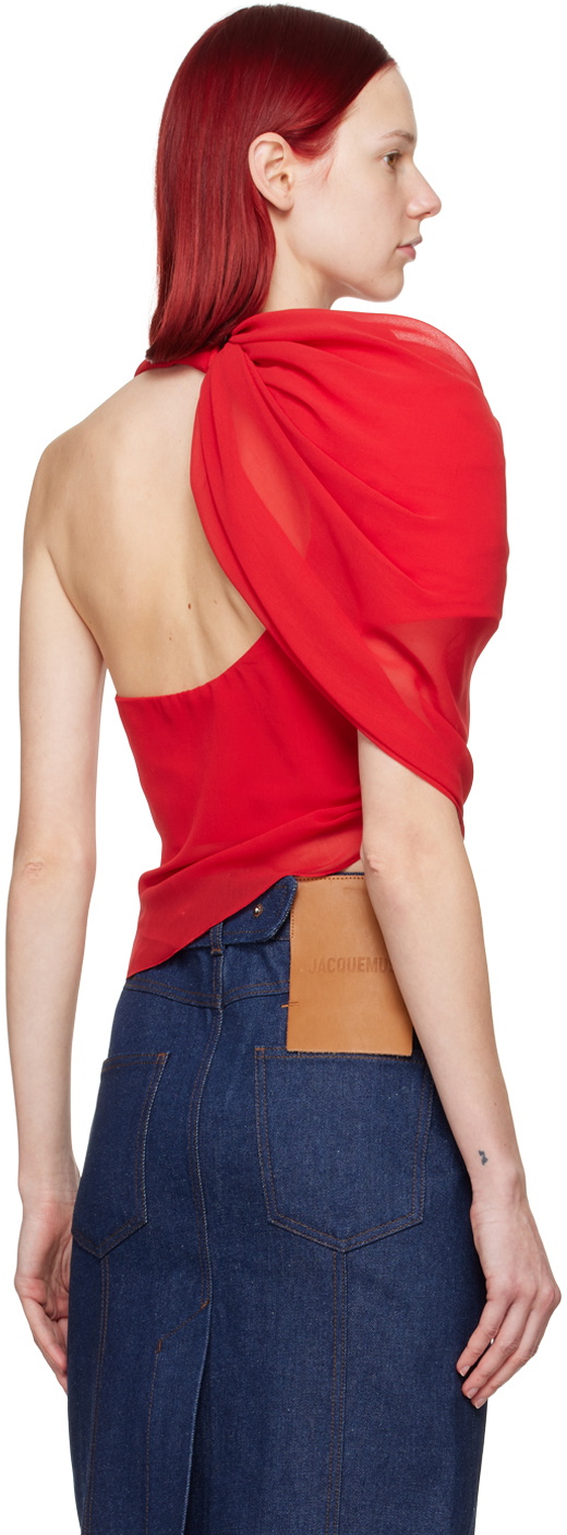 JACQUEMUS Red Les Sculptures 'Le haut Pablo' Blouse Jacquemus